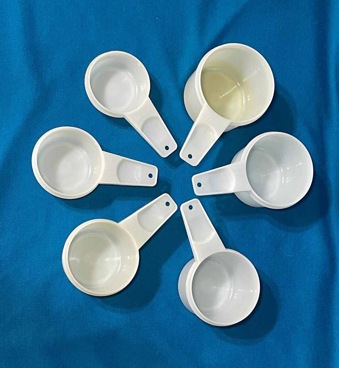 Vintage Tupperware Measuring Set of 6, White/opaque, Preowned - Etsy