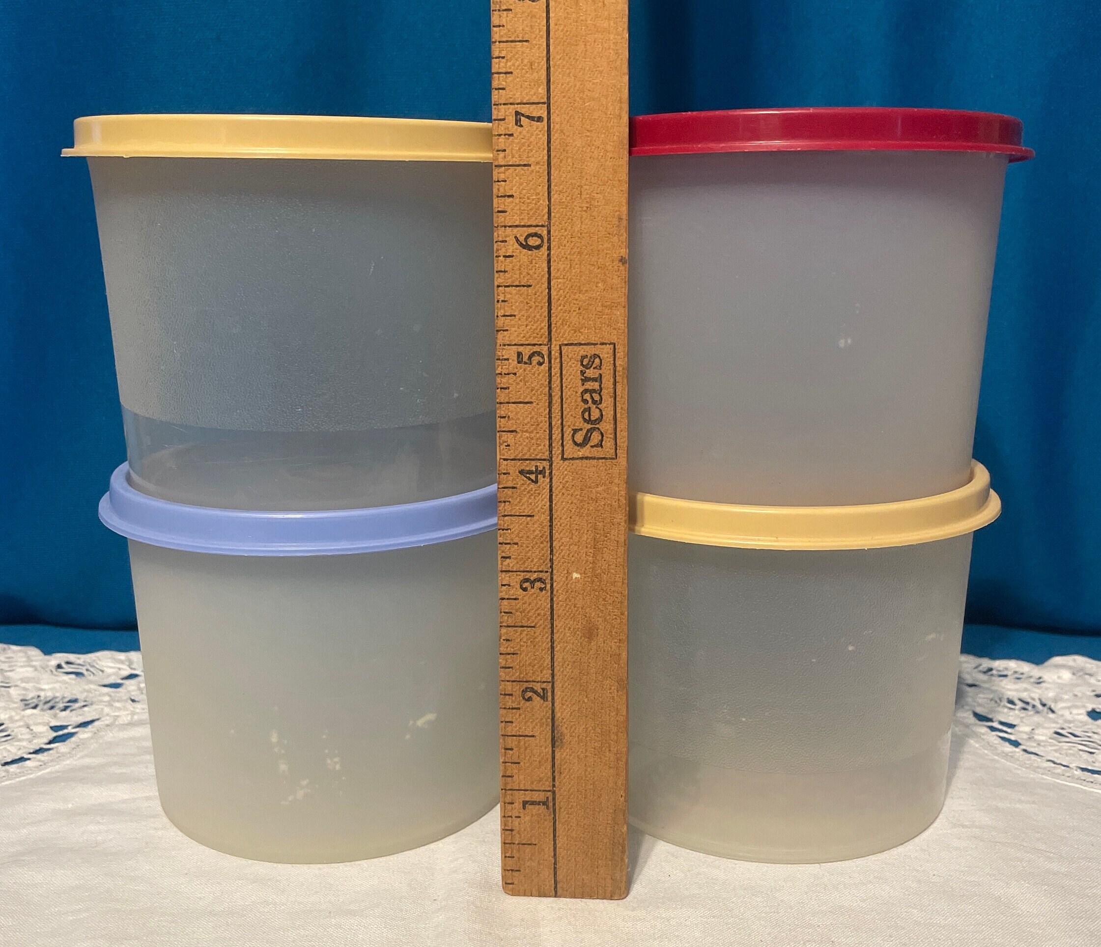Vintage Tupperware Storage Containers, Set of 4, Preowned, 80's Era - Etsy