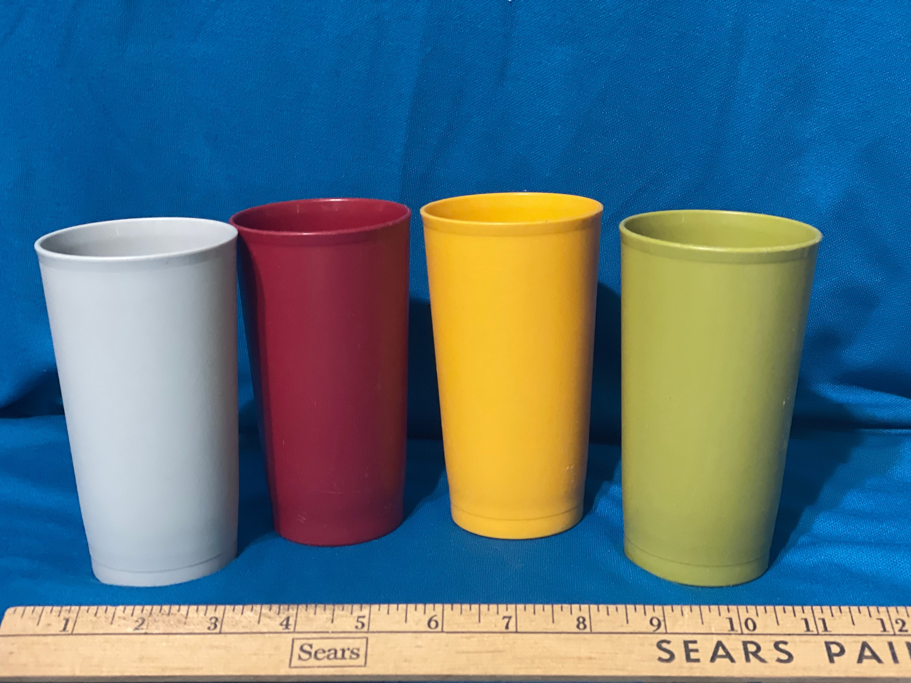 Vintage Tupperware Drinking Cups. Set of 4, With Option of One Lid ...