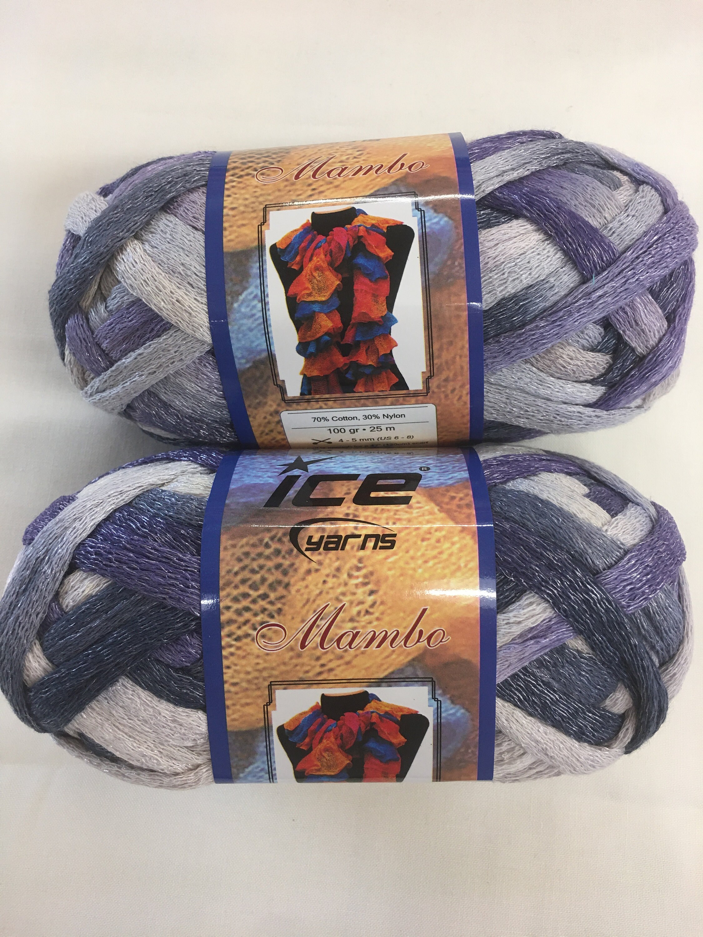 Scarf Yarn Mambo by Ice Yarns Variegated Colors of Purple - Etsy