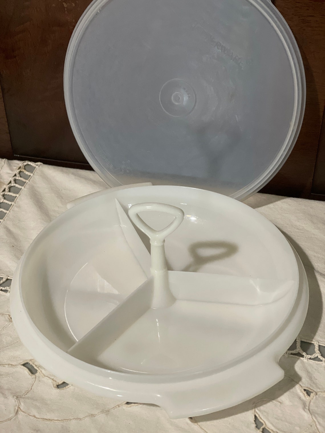Vintage Tupperware Divider Tray Party Tray With Lid Preowned - Etsy