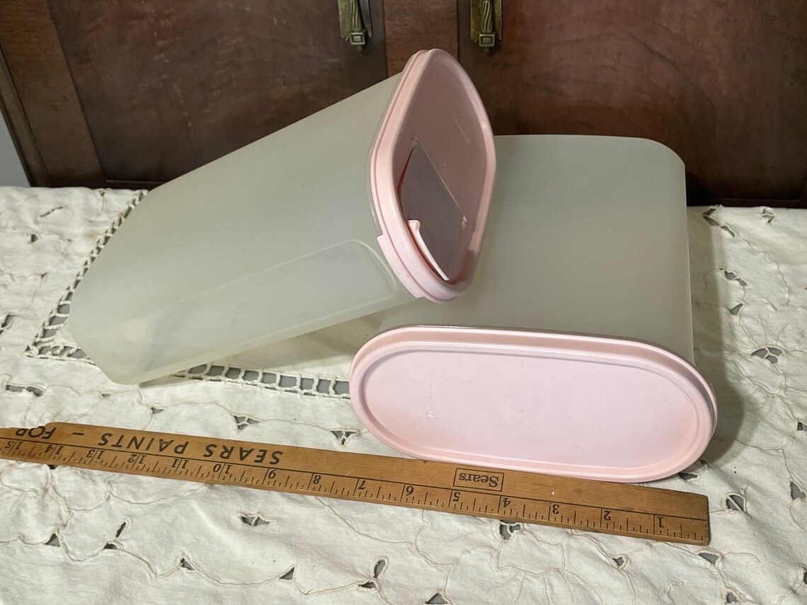 Vintage Tupperware Modular Mate Food Keeper Opaque With Pink | Etsy