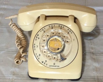 Cream Rotary Phone - Etsy