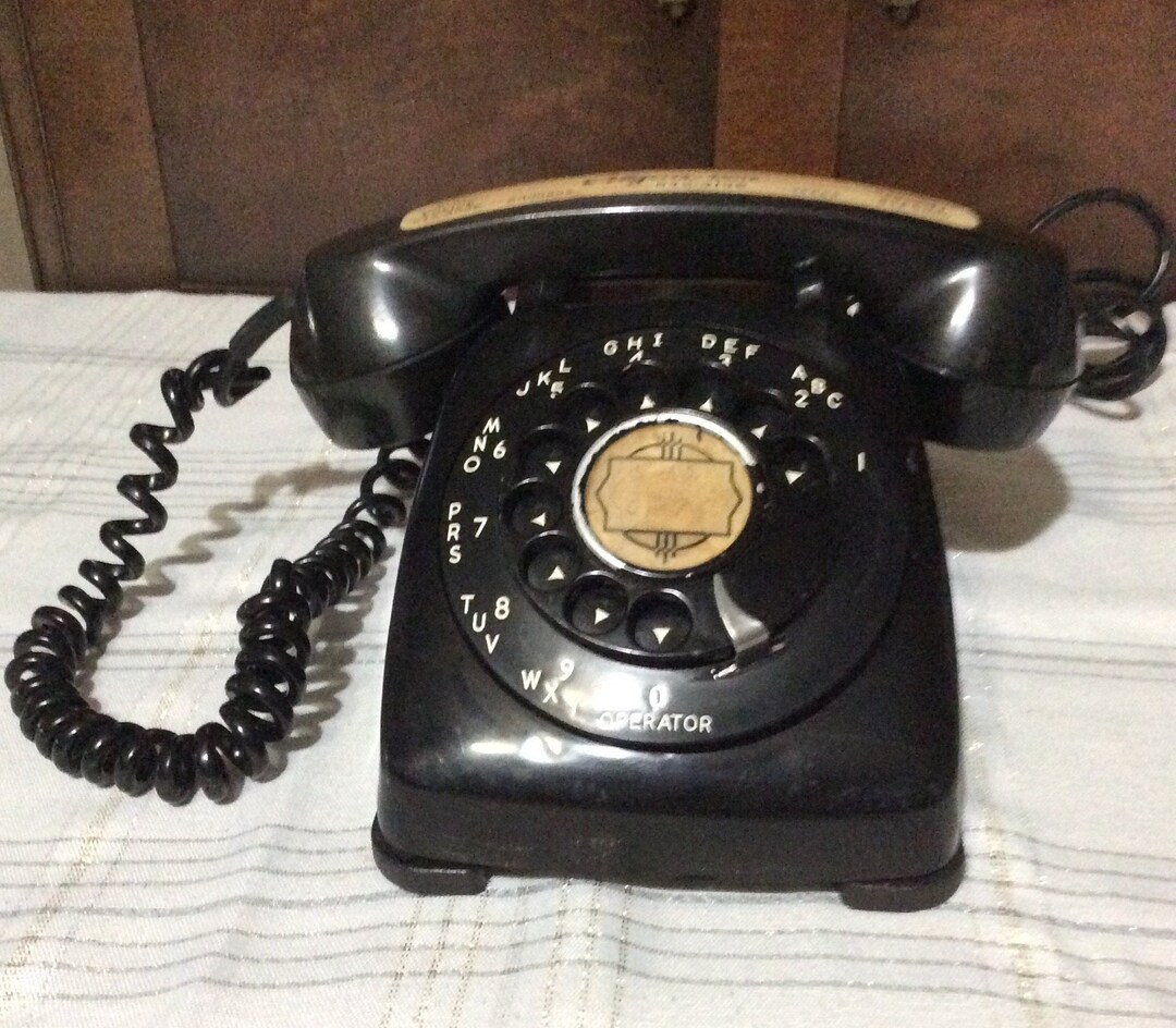 Vintage Automatic Electric Desk Phone, Classic Black, 1962, Rare Find ...
