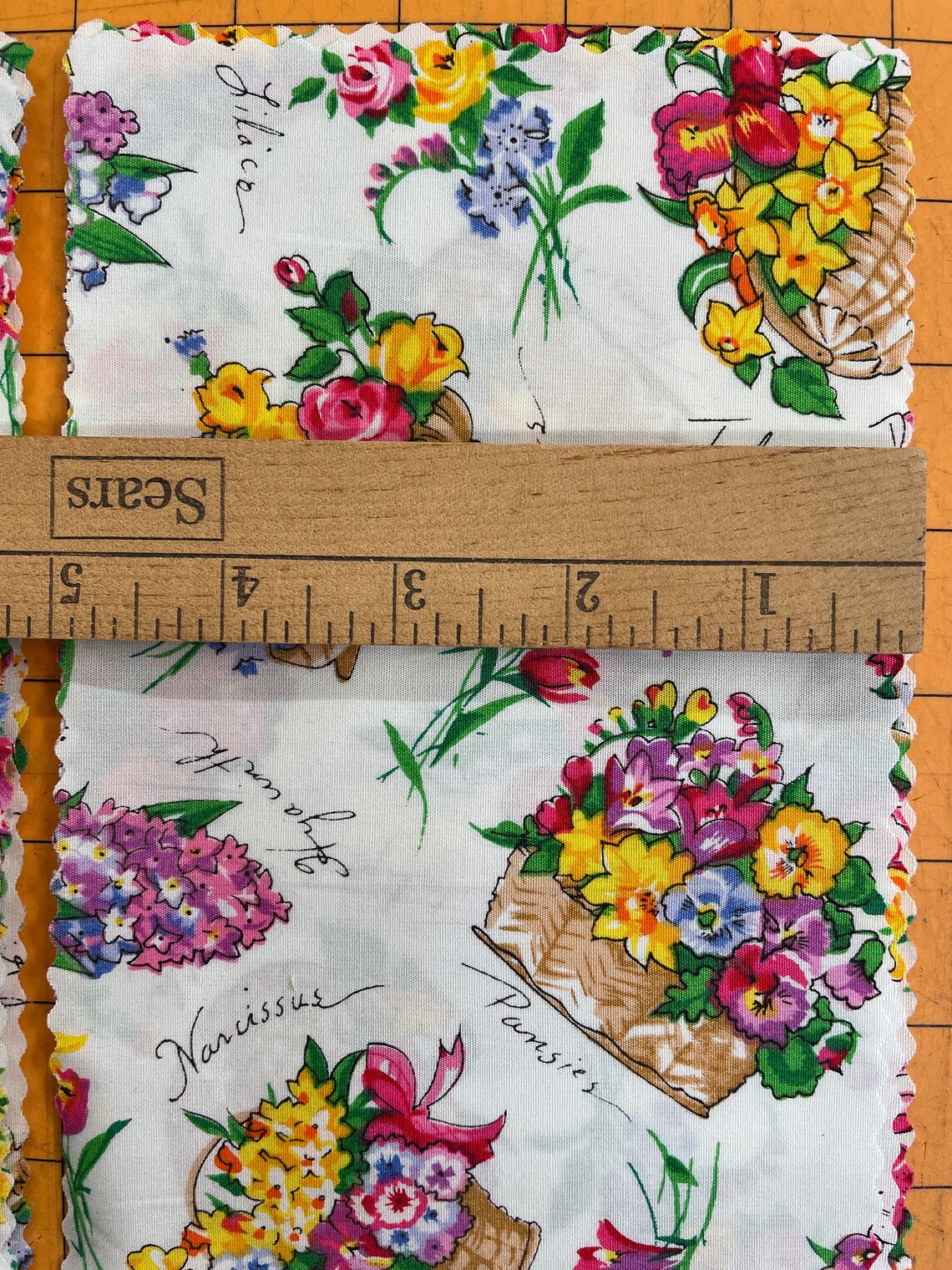 Colorful and bright Flowers Fabric squares | Etsy