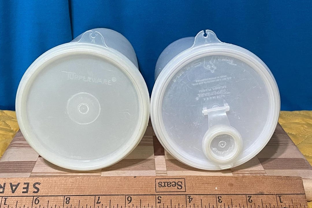 Vintage Tupperware Tall & Short Storage Containers, Options on Lid ...