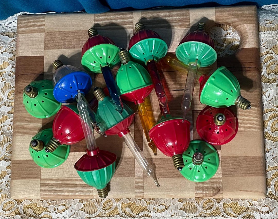 Vintage Bubble Lights, Set of 10 Plus Pieces as Pictured. Assortment of ...