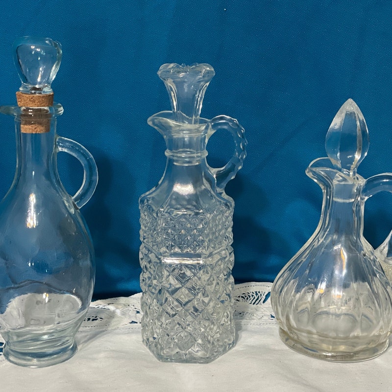 Cut Glass Oil Decanter - Etsy