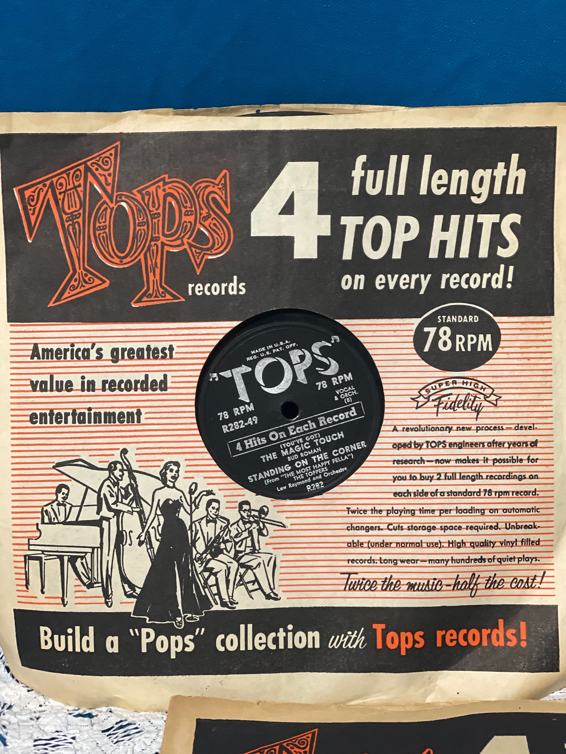 Vintage Tops Label 78rpm 40s ERA Albums Set of 3 - Etsy