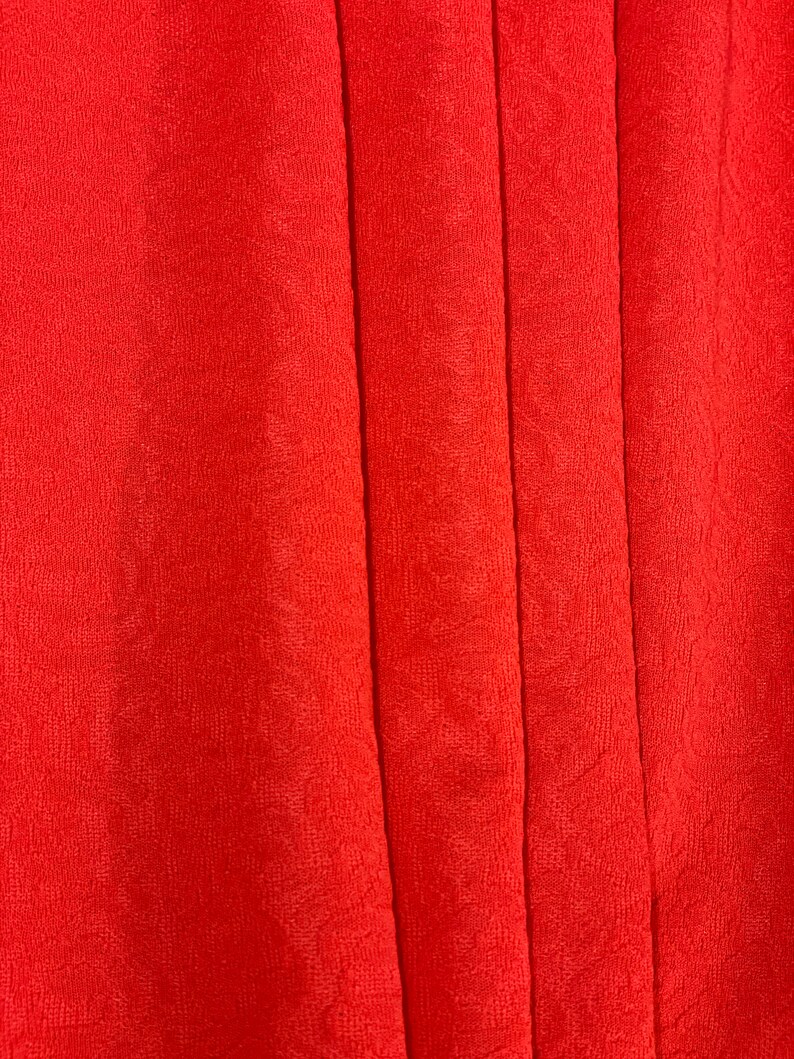 Bright Red Vintage Double Knit Fabric 60 Wide 70s Era - Etsy