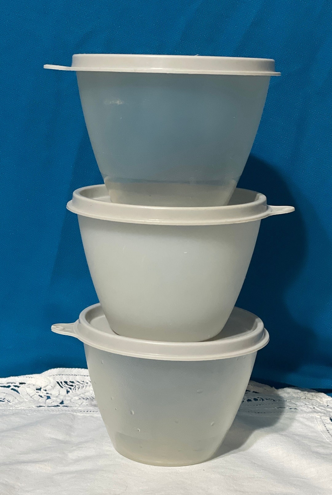 Vintage Tupperware Set of 3 Refrigerator Bowls With Lids, 80's Era ...