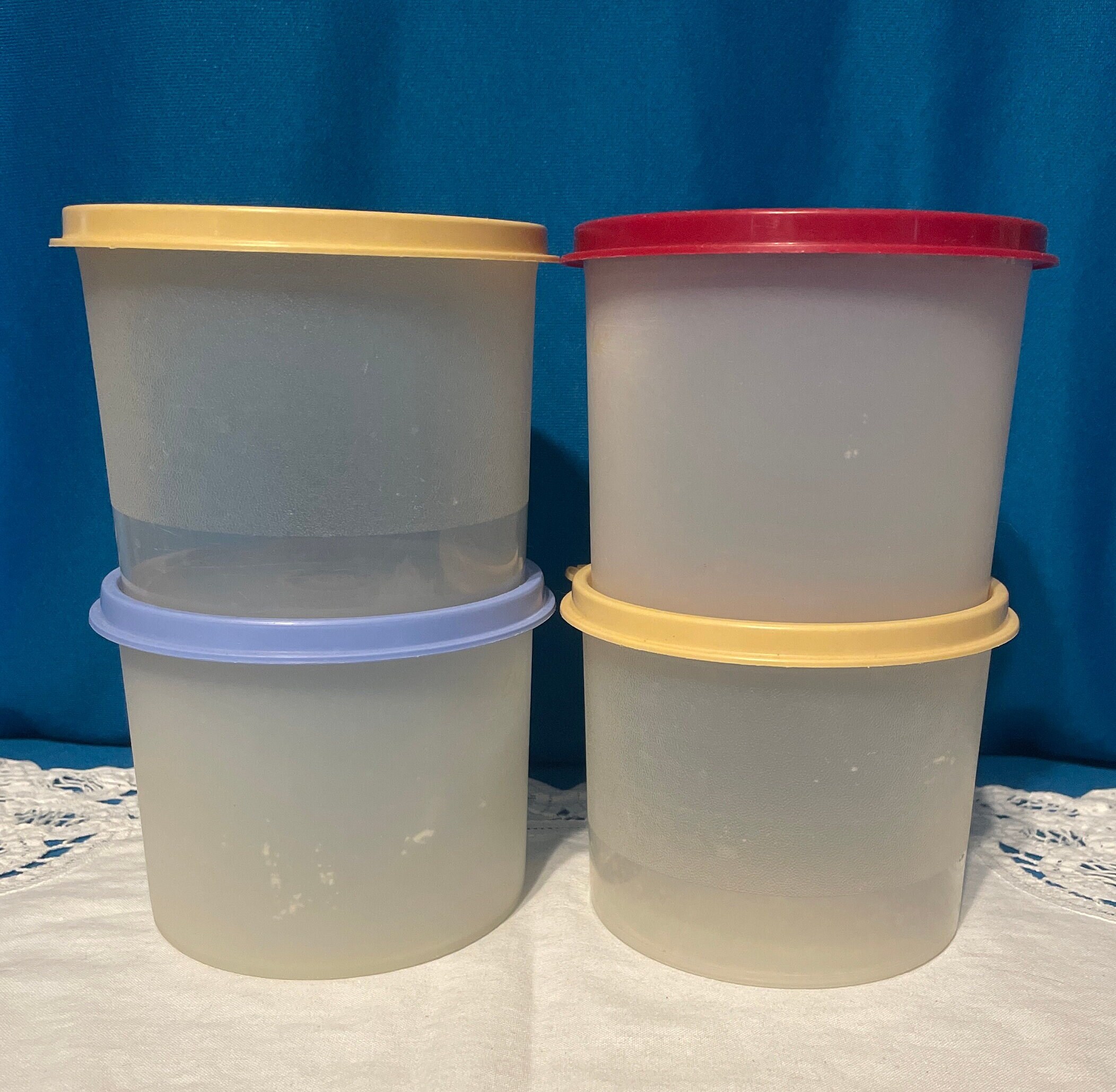 Vintage Tupperware Storage Containers, Set of 4, Preowned, 80's Era - Etsy