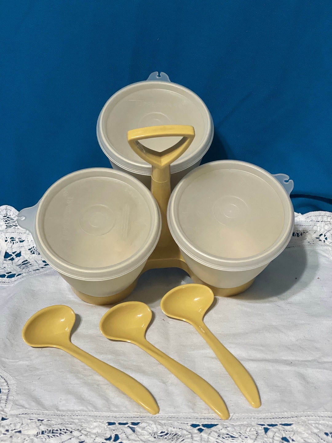 Vintage Tupperware Condiment Trio, Complete Set. Preowned From the 80s ...