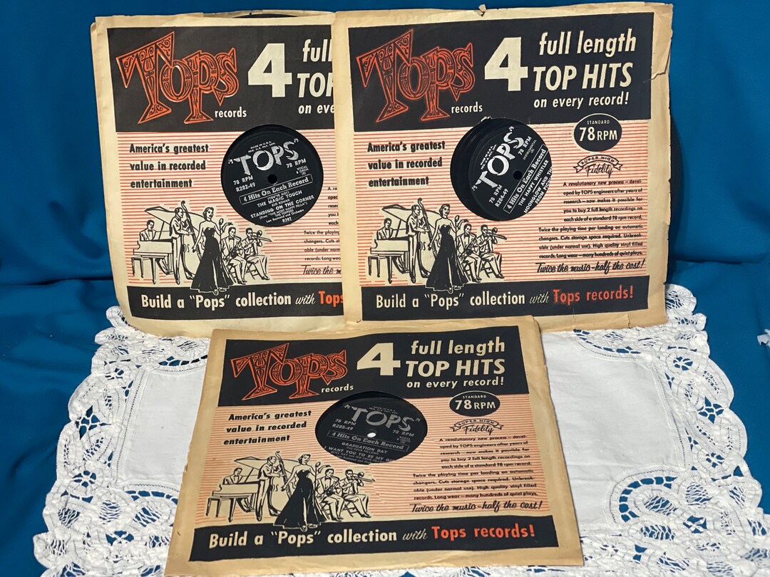 Vintage Tops Label 78rpm 40s ERA Albums Set of 3 - Etsy