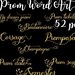 Prom Word Art Promenade Clipart Gold Glitter Letters Common - Etsy