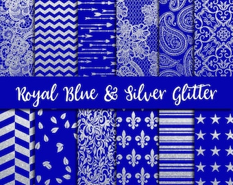 Royal blue silver | Etsy