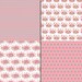 Pink cute ladybug bug digital paper gray backgrounds white | Etsy