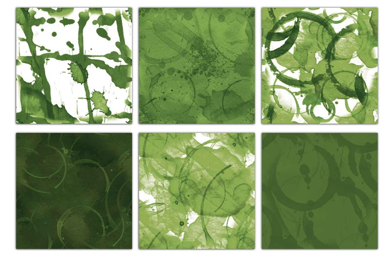 Green Tea Stains Digital Paper Seamless Patterns Spill - Etsy