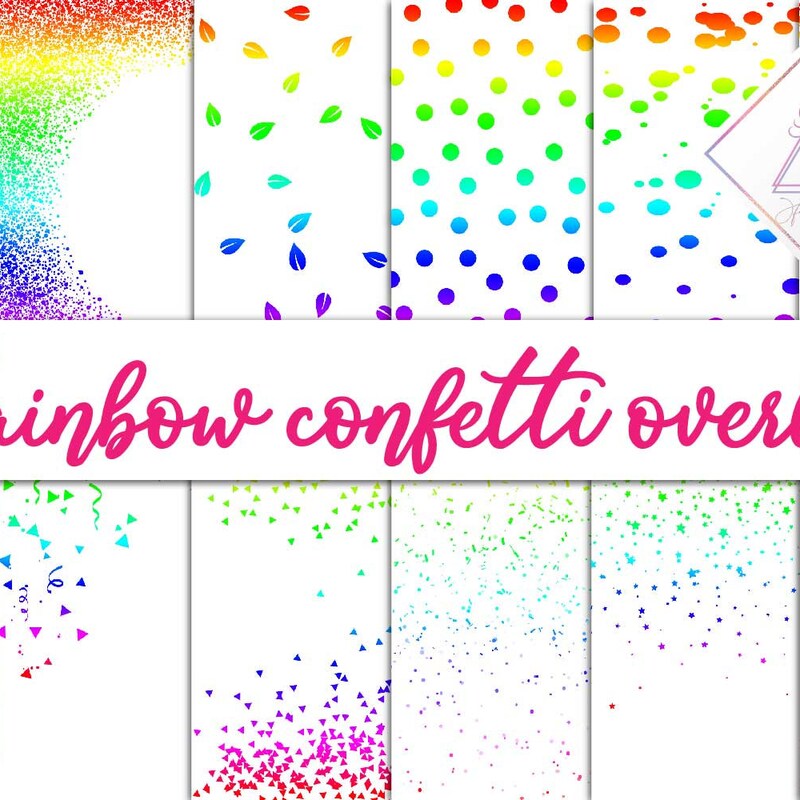 Rainbow Confetti - Etsy