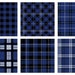 Blue Plaid Seamless Patterns Digital Paper Tartan Textures - Etsy