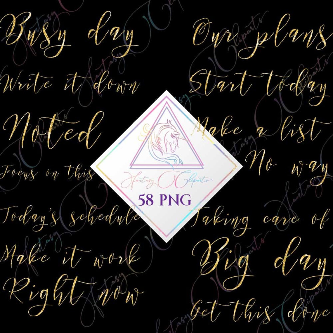 Every Day Plans Word Art Clipart Planning Overlays Plans - Etsy