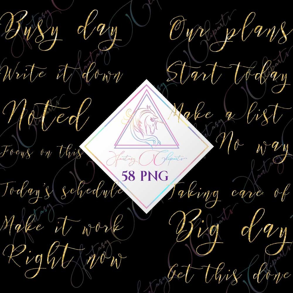 Every Day Plans Word Art Clipart Planning Overlays Plans - Etsy