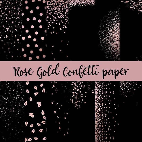 Rose Gold Confetti - Etsy