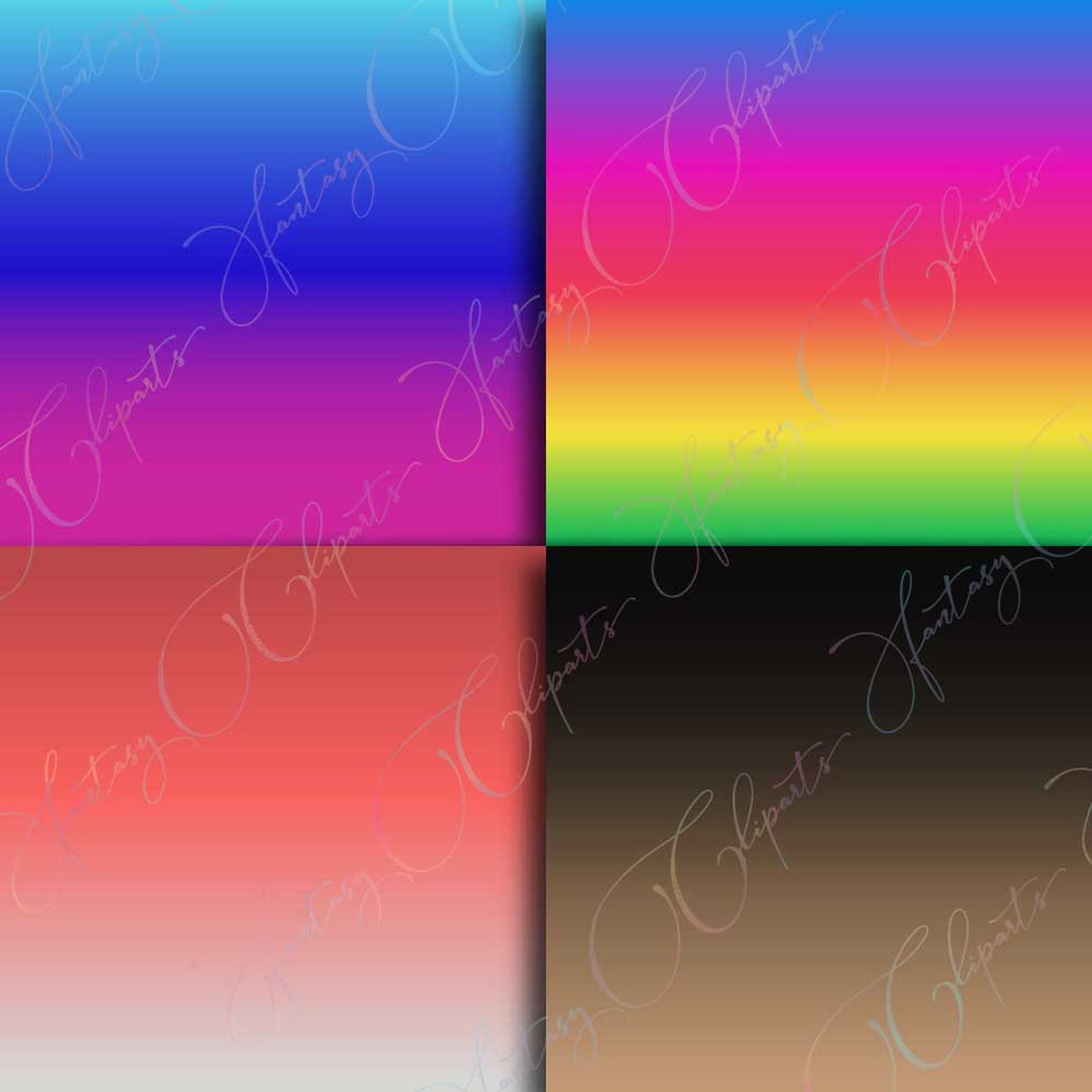 Ombre Digital Paper Ombre Backgrounds Scrapbooking Paper - Etsy