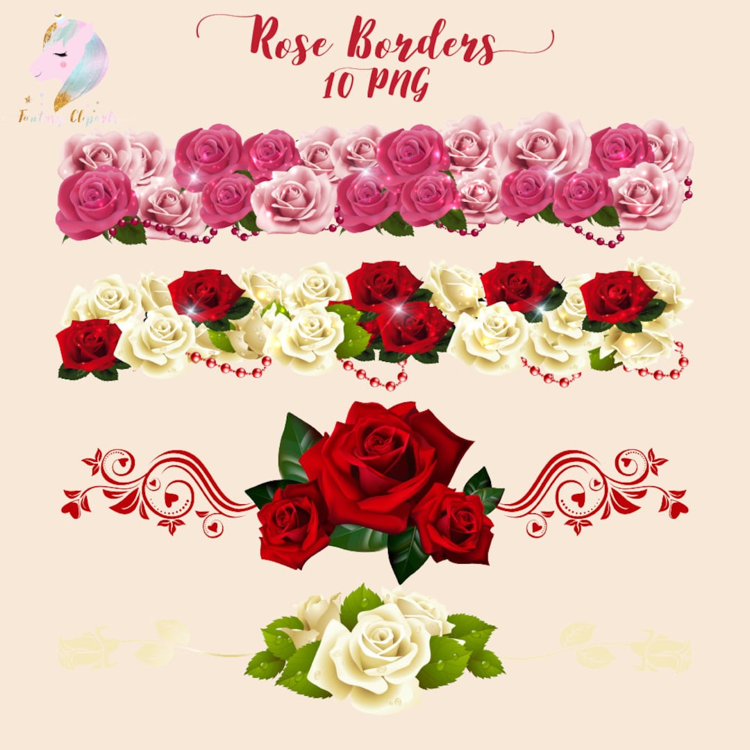 Red Roses Border Clipart