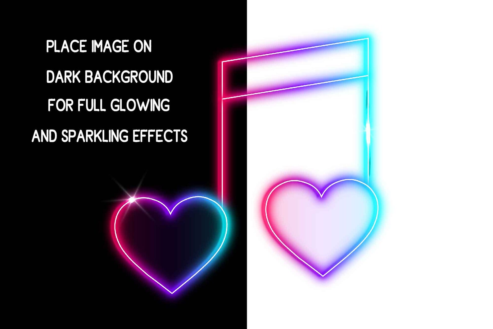 Neon Music Clipart PNG Glowing Neon Music Clip Art Pastel - Etsy