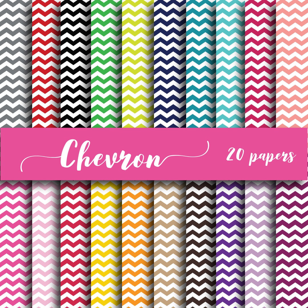 Chevron Paper Pack Digital Paper Chevron Backgrounds - Etsy