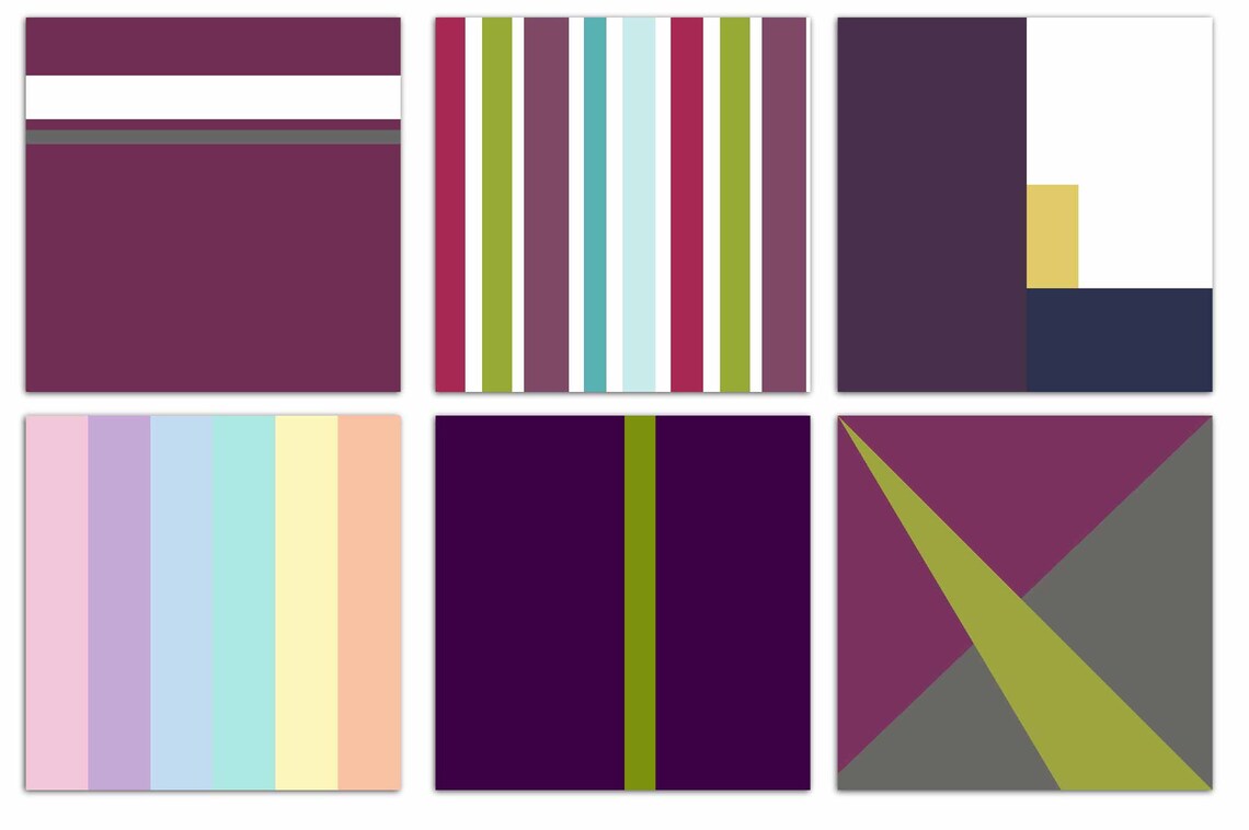 Block Colors Digital Paper Plain Bright Vivid Colorful - Etsy