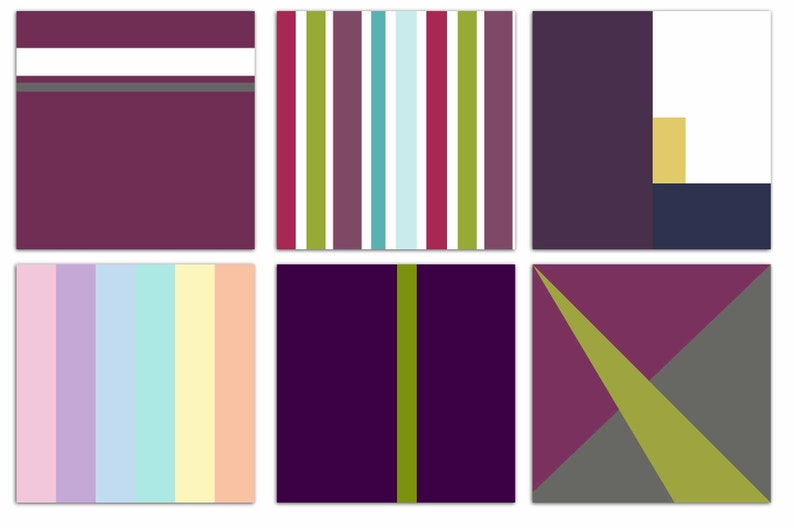 Block colors digital paper plain bright vivid colorful | Etsy