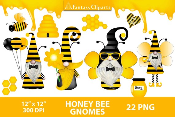 Honey Bee Gnomes Clipart | Scandinavian Gnomes Clip Art | Tomte Nisse ...