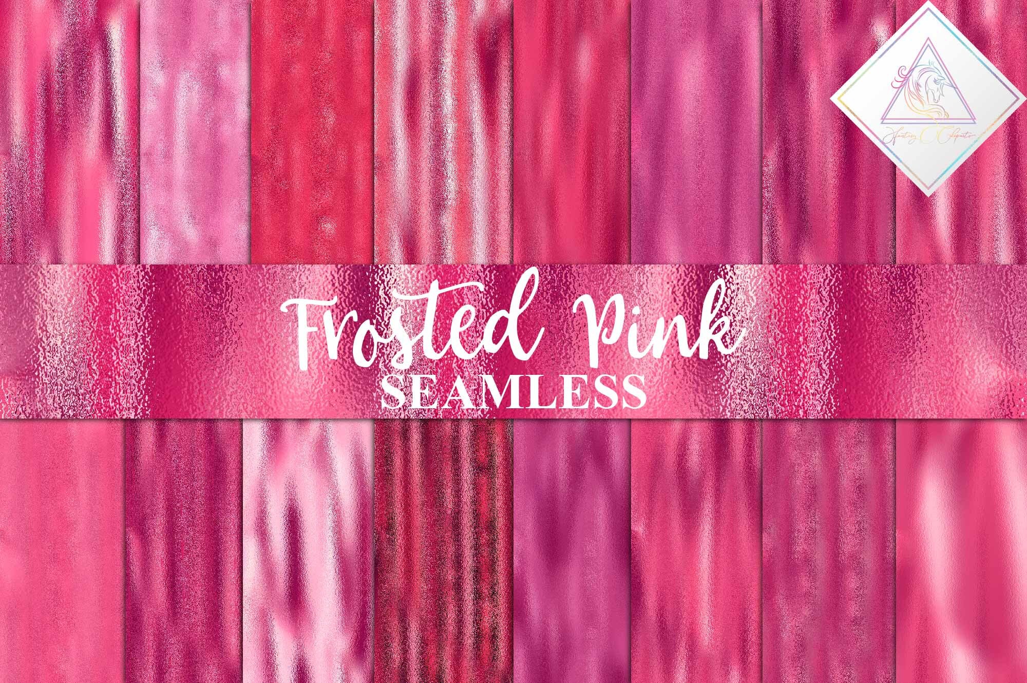 Frosted Pink Digital Paper Frozen Foils Fuschia Fuchsia - Etsy