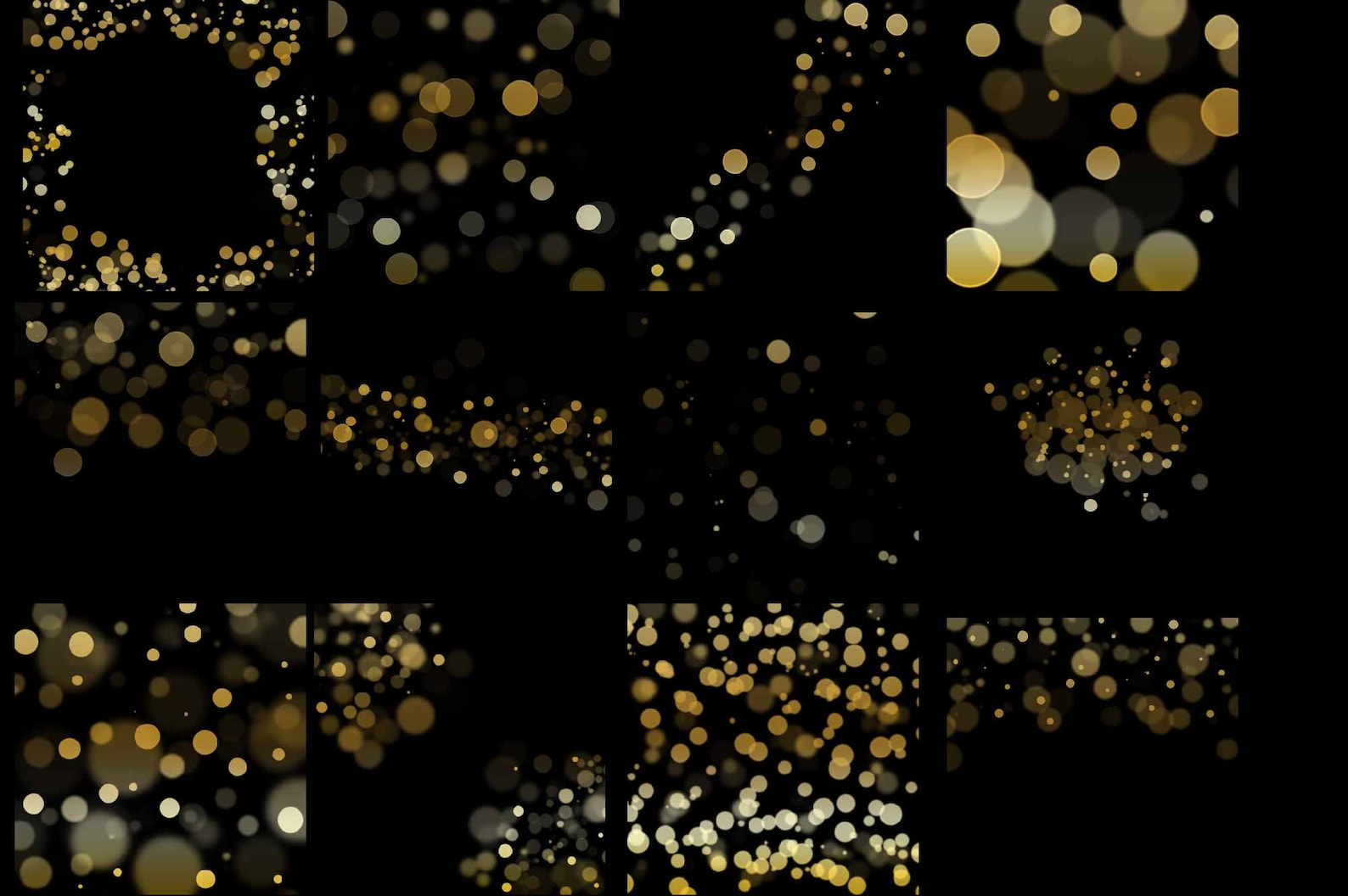 Gold Bokeh Overlay Digital Clipart Golden Overlays Blurry | Etsy UK