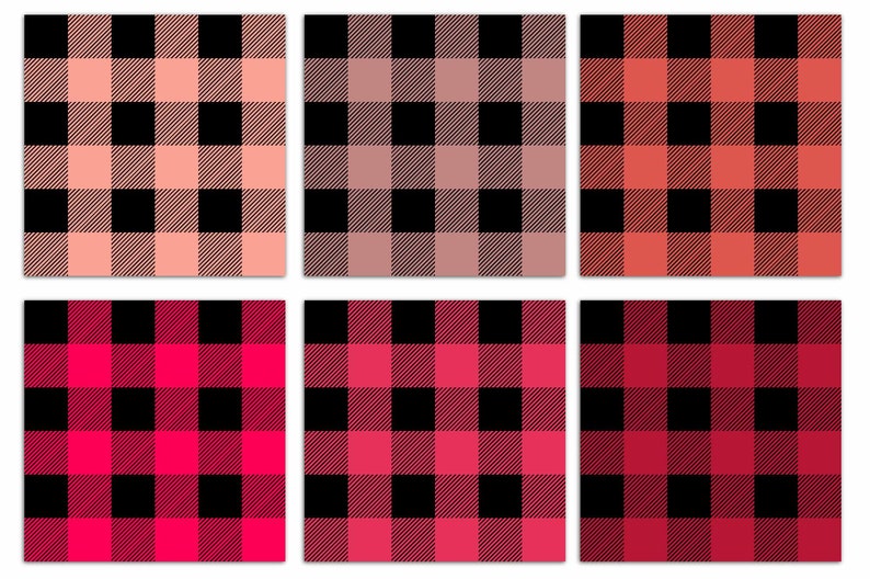 Buffalo Plaid Seamless Patterns Tartan Digital Paper - Etsy