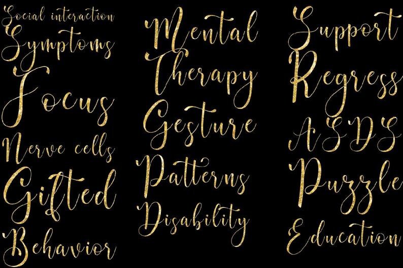 Autism Word Art Autistic Clipart Png Autism Spectrum Mental - Etsy