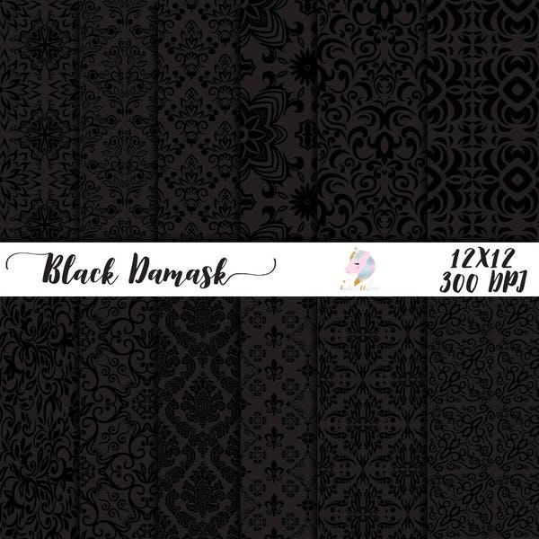 Damask Digital Paper - Etsy