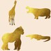 Safari Animals, Animals Clip Art, Gold Foil Clipart, Clipart ...