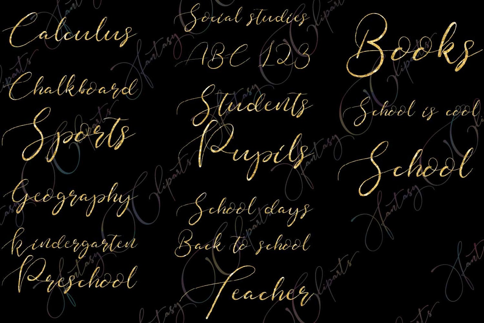 School Word Art Back to School Fantasy Cliparts High School - Etsy