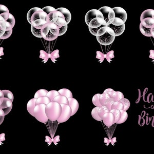 Baby Pink Balloons, Balloon Clipart, Baby Shower Party, Transparent Png ...