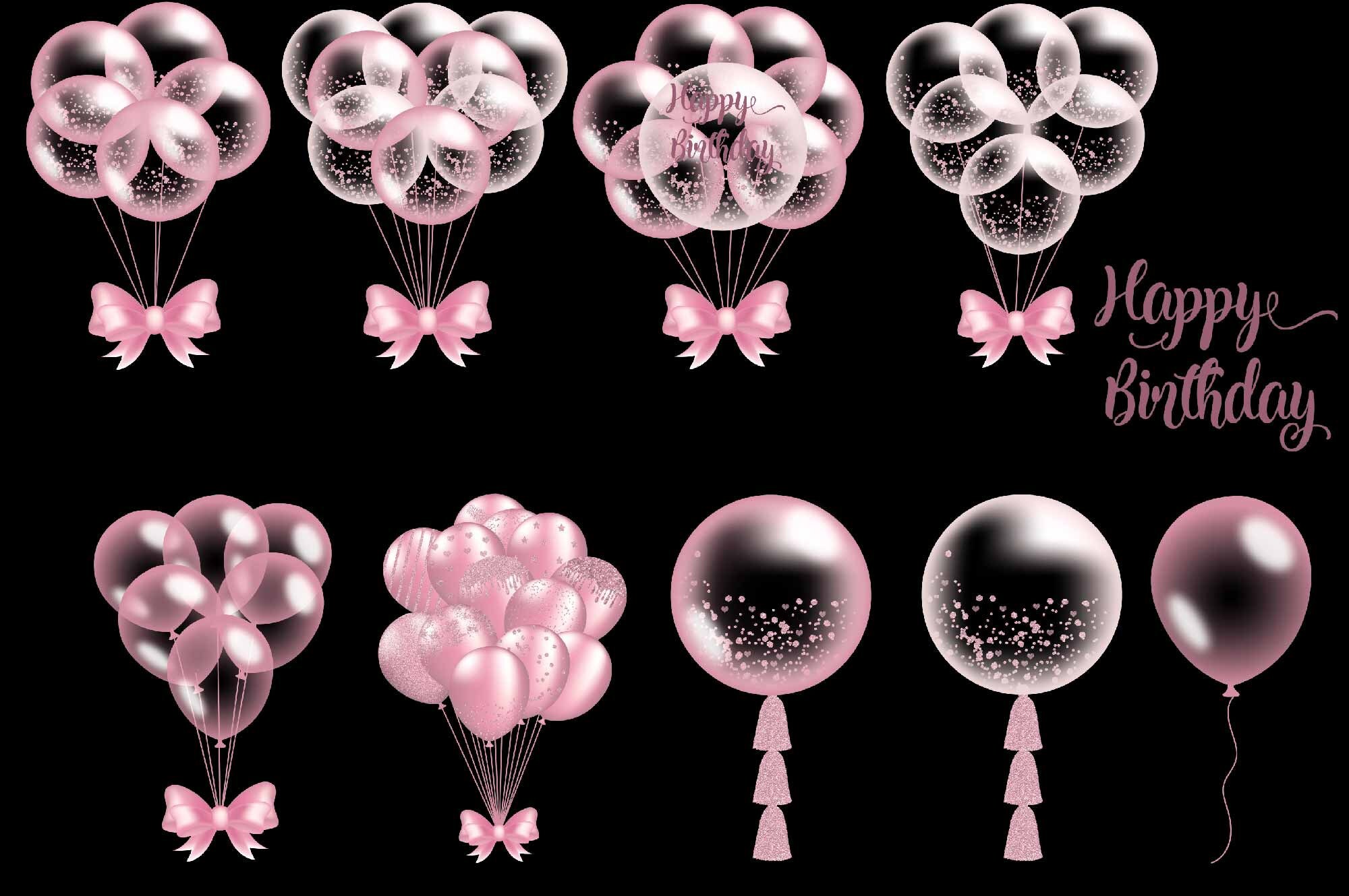 Rose gold balloon balloons bunches bundle clipart party | Etsy