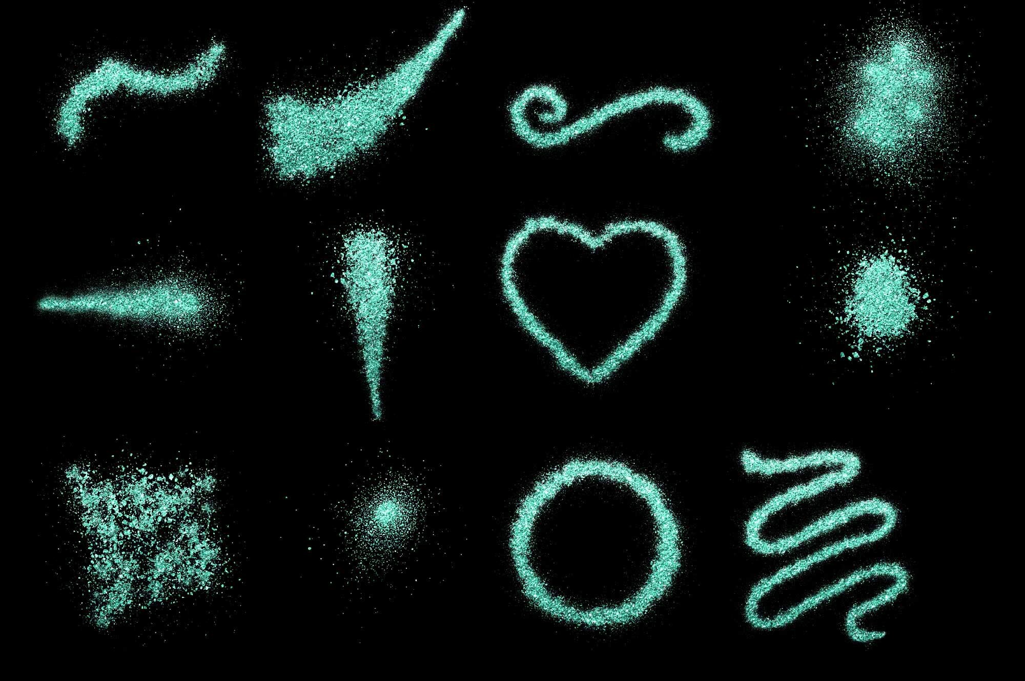 Turquoise dust clipart overlay teal dusting mint magic | Etsy