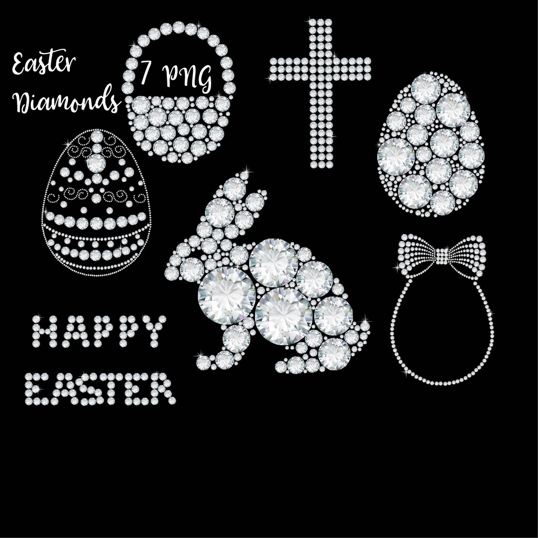 Easter Diamond, Diamond Cross, Easter Clipart, Bunny Graphics, Easter ...