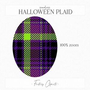 Halloween Plaid Digital Paper | Spooky Seamless Patterns | Purple ...