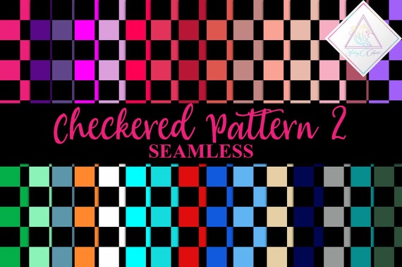 Black checkers, seamless patterns, digital paper, chess board, checker ...