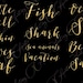 Ocean Word Art in Png Sea Life Common Words Clipart in Gold - Etsy