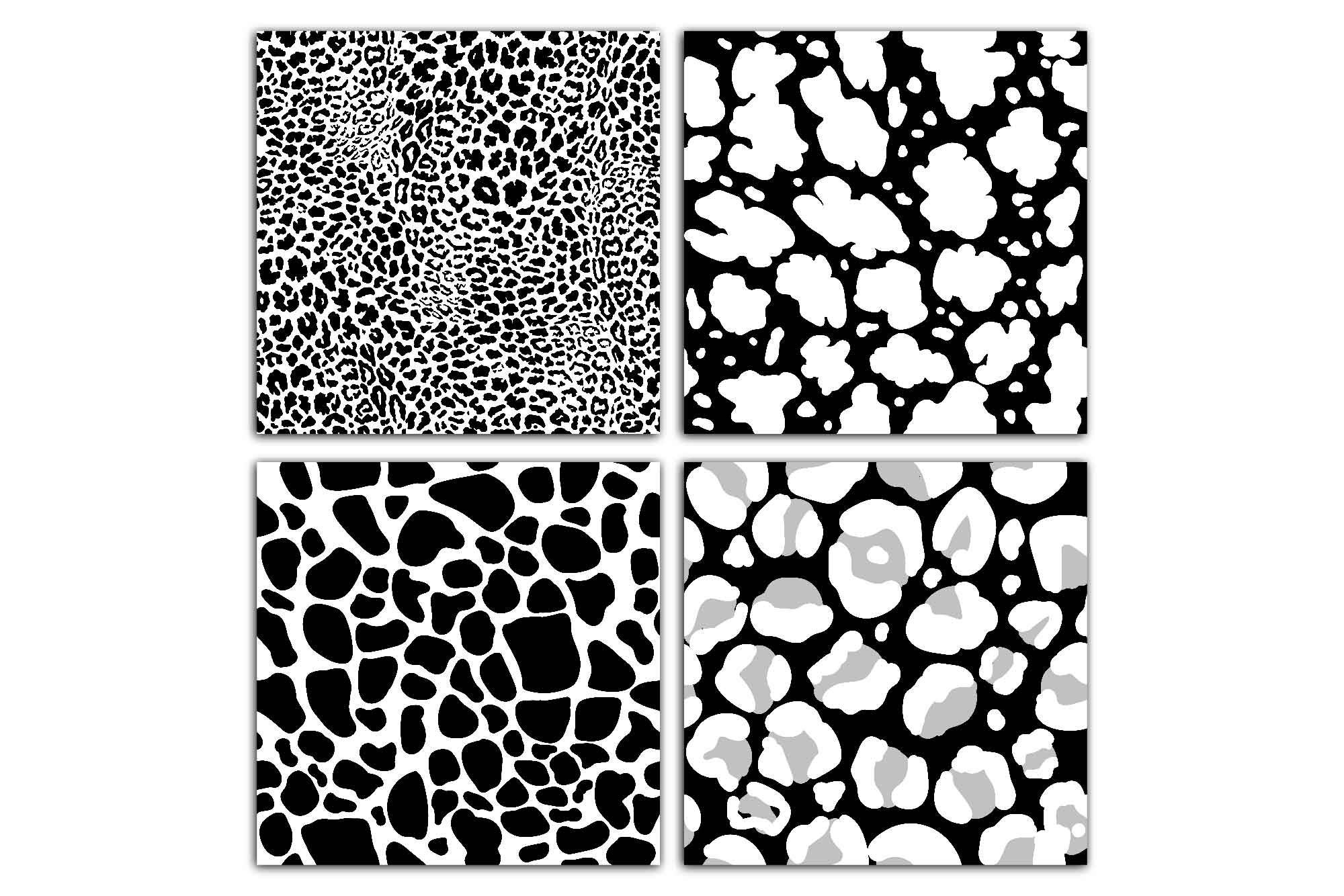 Black & White Safari Animal Print Digital Paper | Cheetah Print ...