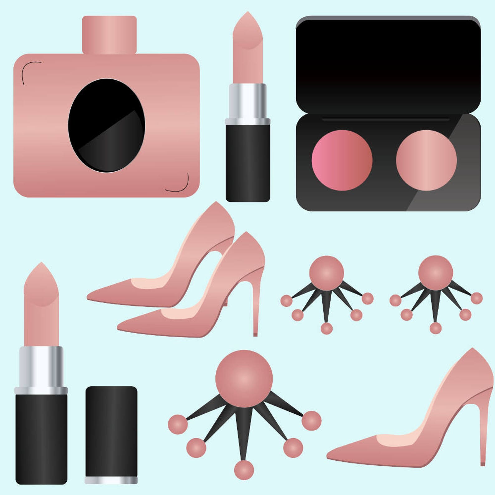 Women Accessories Black Dress Clipart Fashion Clip Art - Etsy